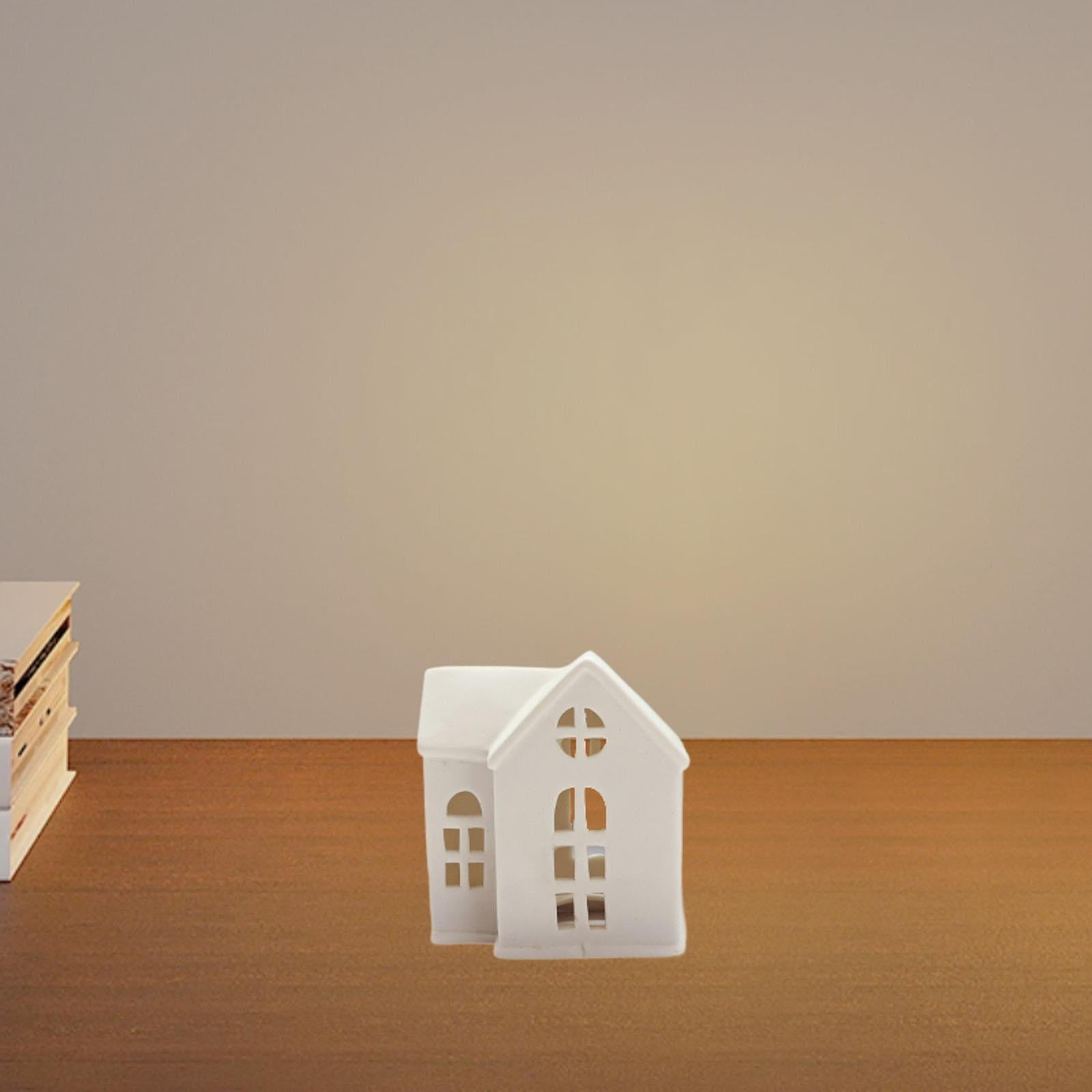 balikha Lighted Porcelain House Miniature Christmas Decoration ...