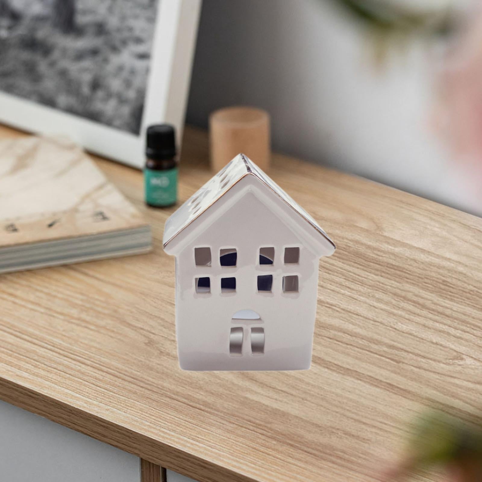 balikha Lighted Porcelain House Miniature Christmas Decoration ...