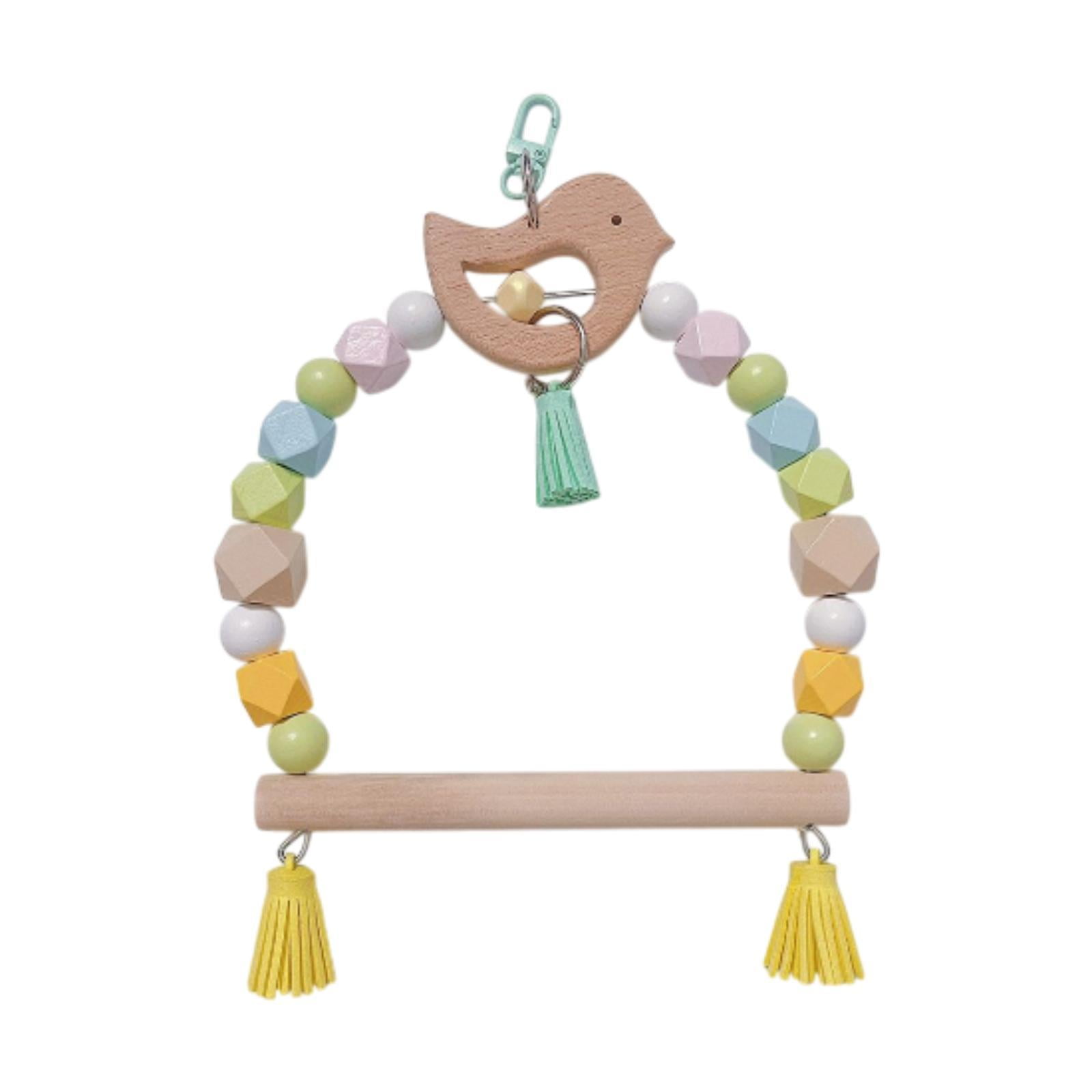 balikha Parrot Chewing Toy Bird Cage Hanging Rings Pet Hanging Ladder ...