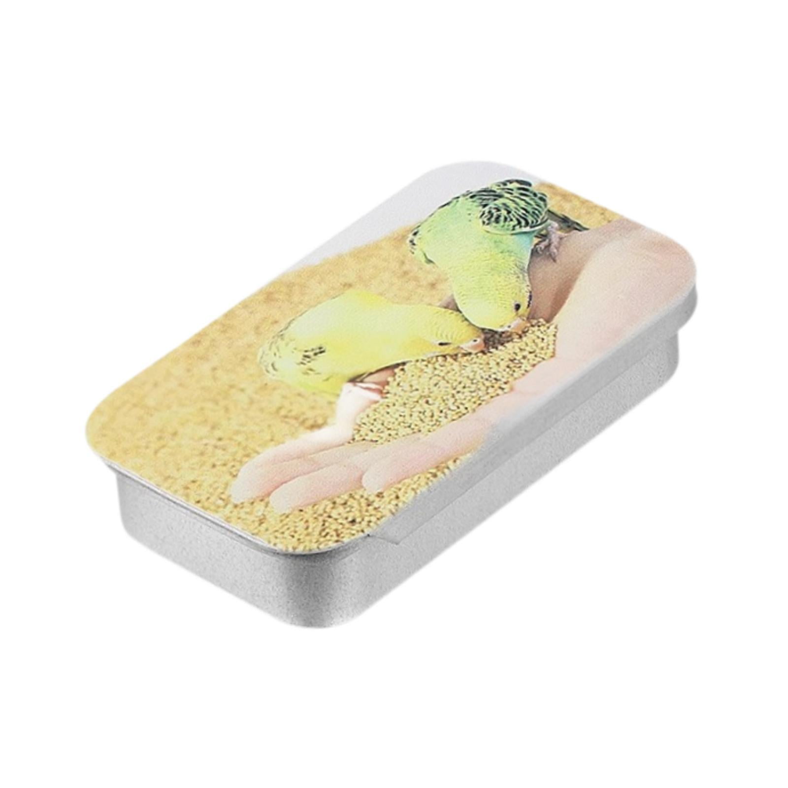 balikha Pet Bird Feeder Box Slide Empty Container Handheld Feeder Push ...