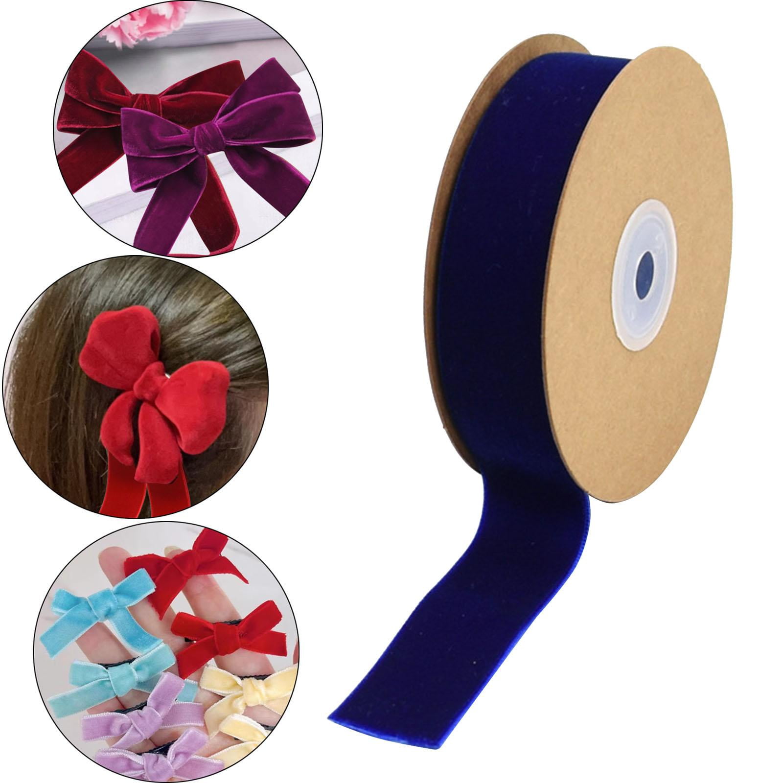 balikha Velvet Ribbon with Spool Flocking Ribbons Florist Ribbon Single ...