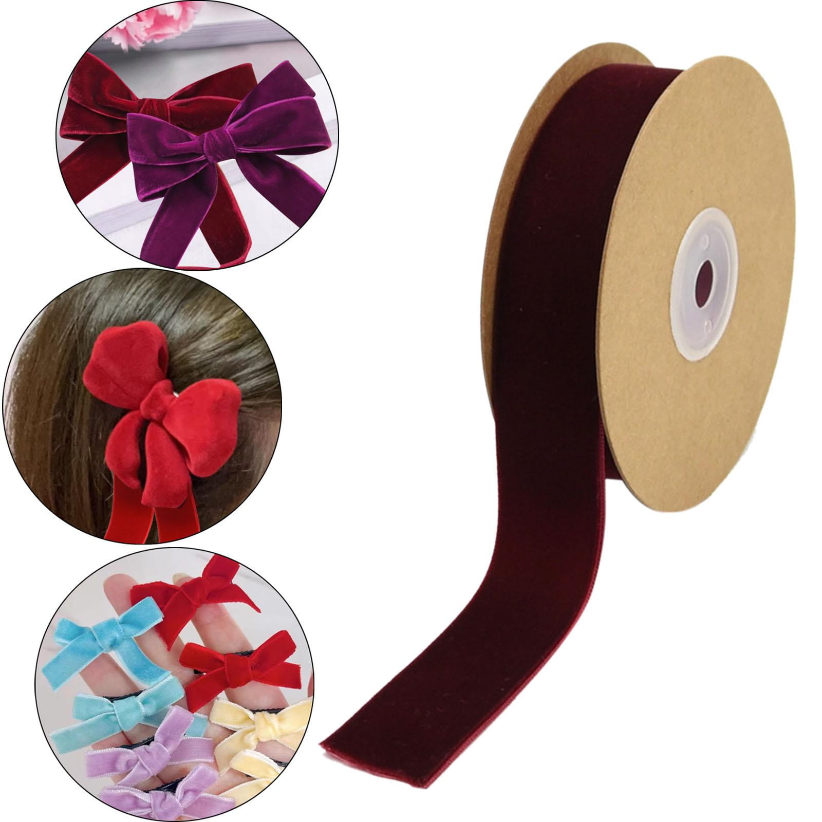 balikha Velvet Ribbon with Spool Flocking Ribbons Florist Ribbon Single ...
