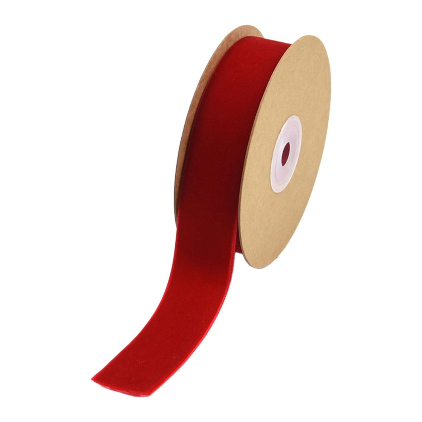 balikha Velvet Ribbon with Spool Flocking Ribbons Florist Ribbon Single ...