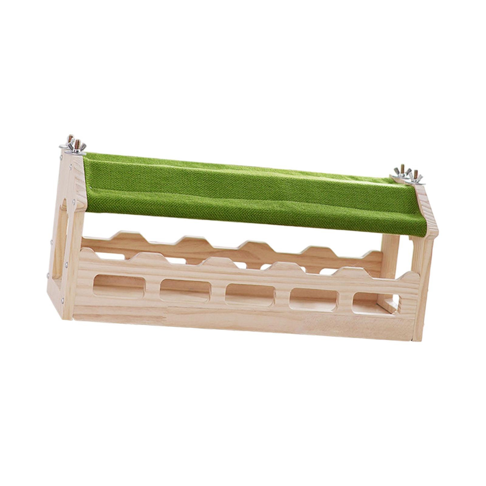 balikha Wooden Bridge Compact Hide Out Shelter for Ferret Guinea Pig ...