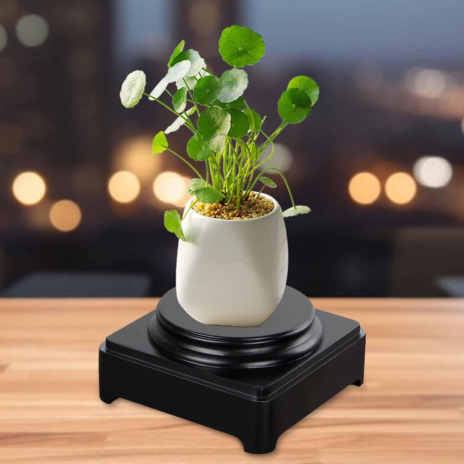 balikha Wooden Display Base Round Pedestal Display Base for Vase Riser ...