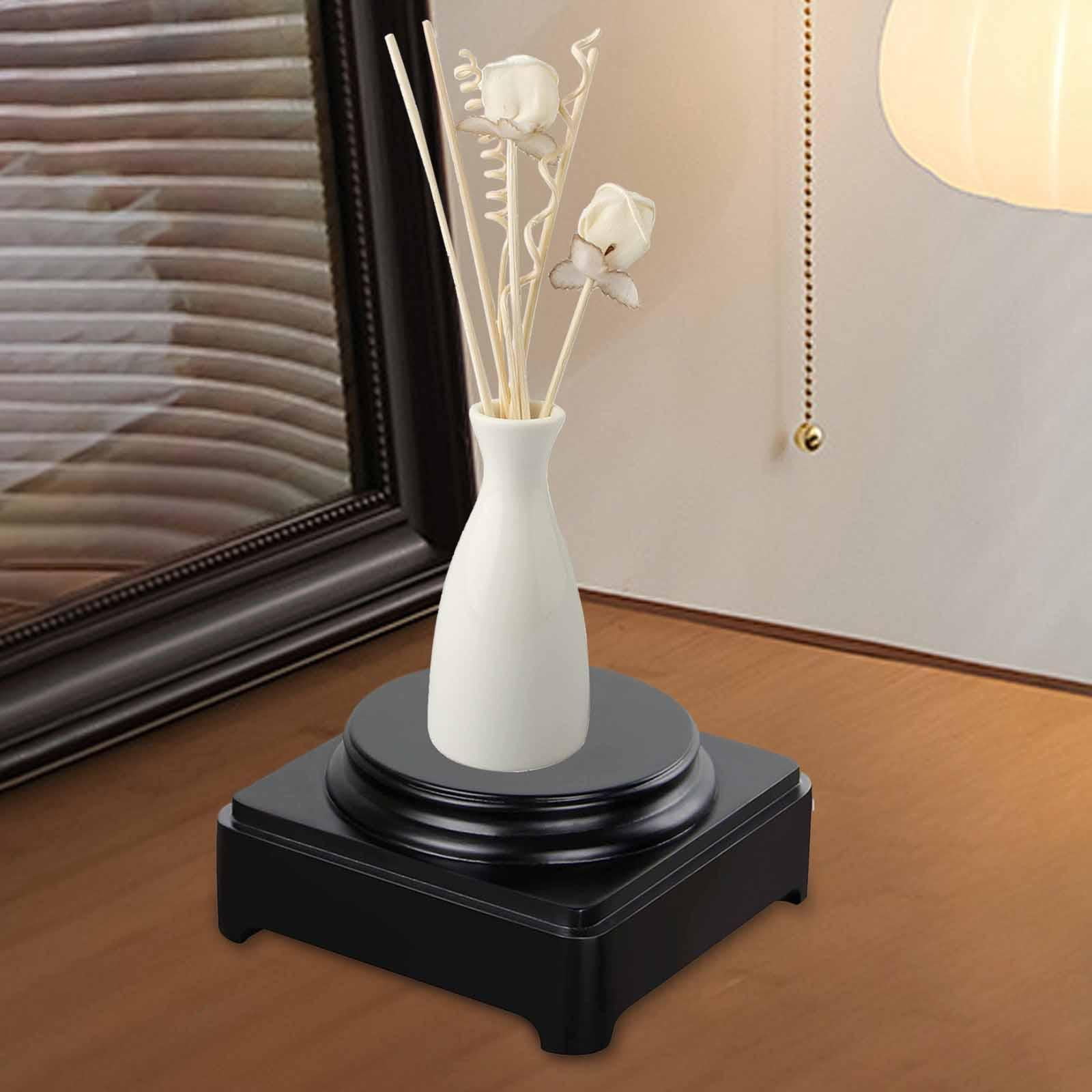 balikha Wooden Display Base Round Pedestal Display Base for Vase Riser ...