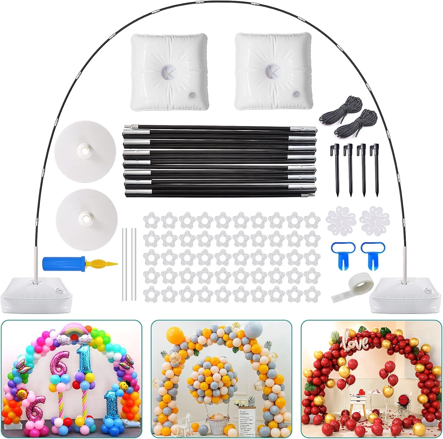 balloon arch kit balloon stand 9ft Height Adjustable Balloon Arch with ...