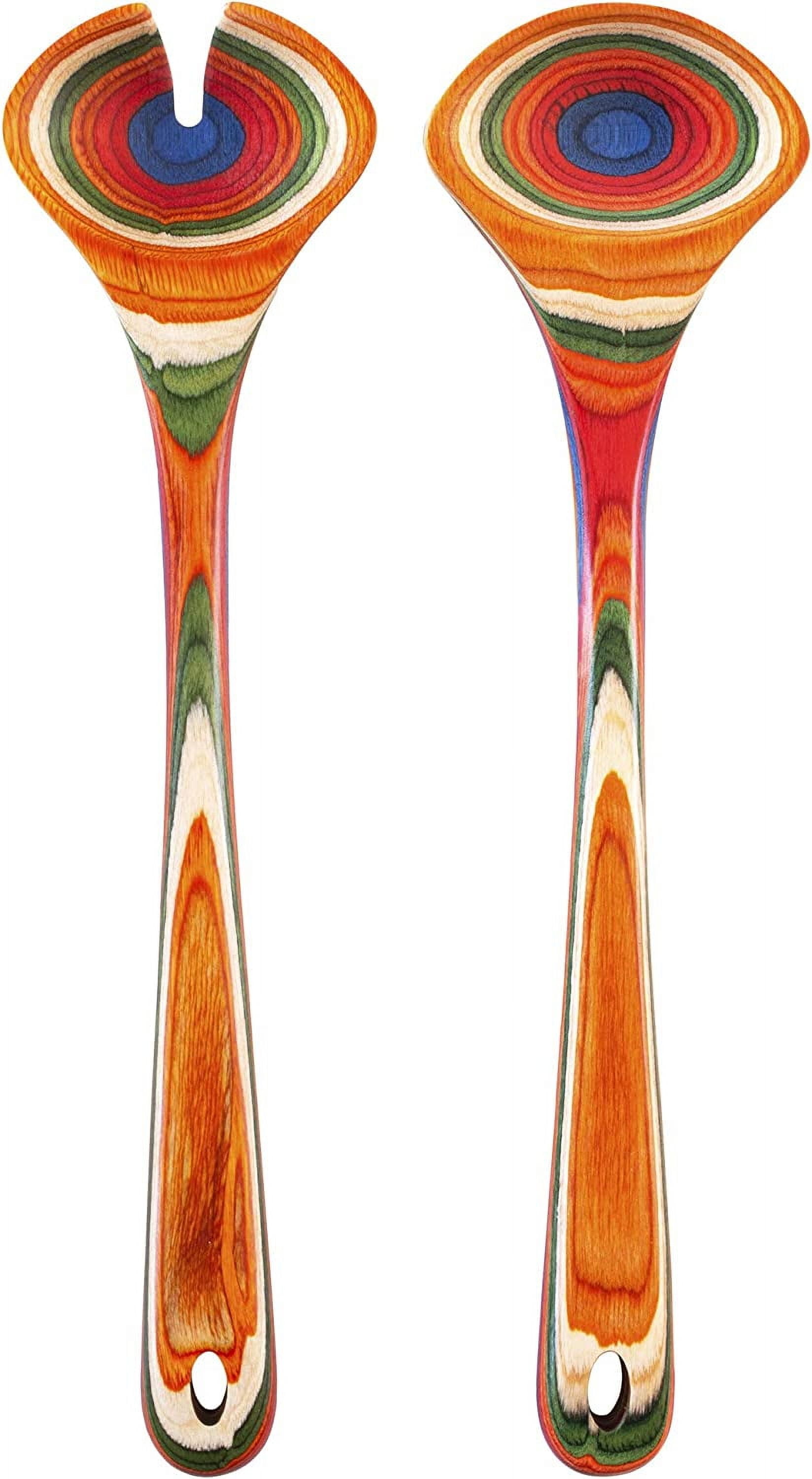 Baltique Marrakesh Collection Wooden Salad Serving Utensils Set, 11-3/4 ...