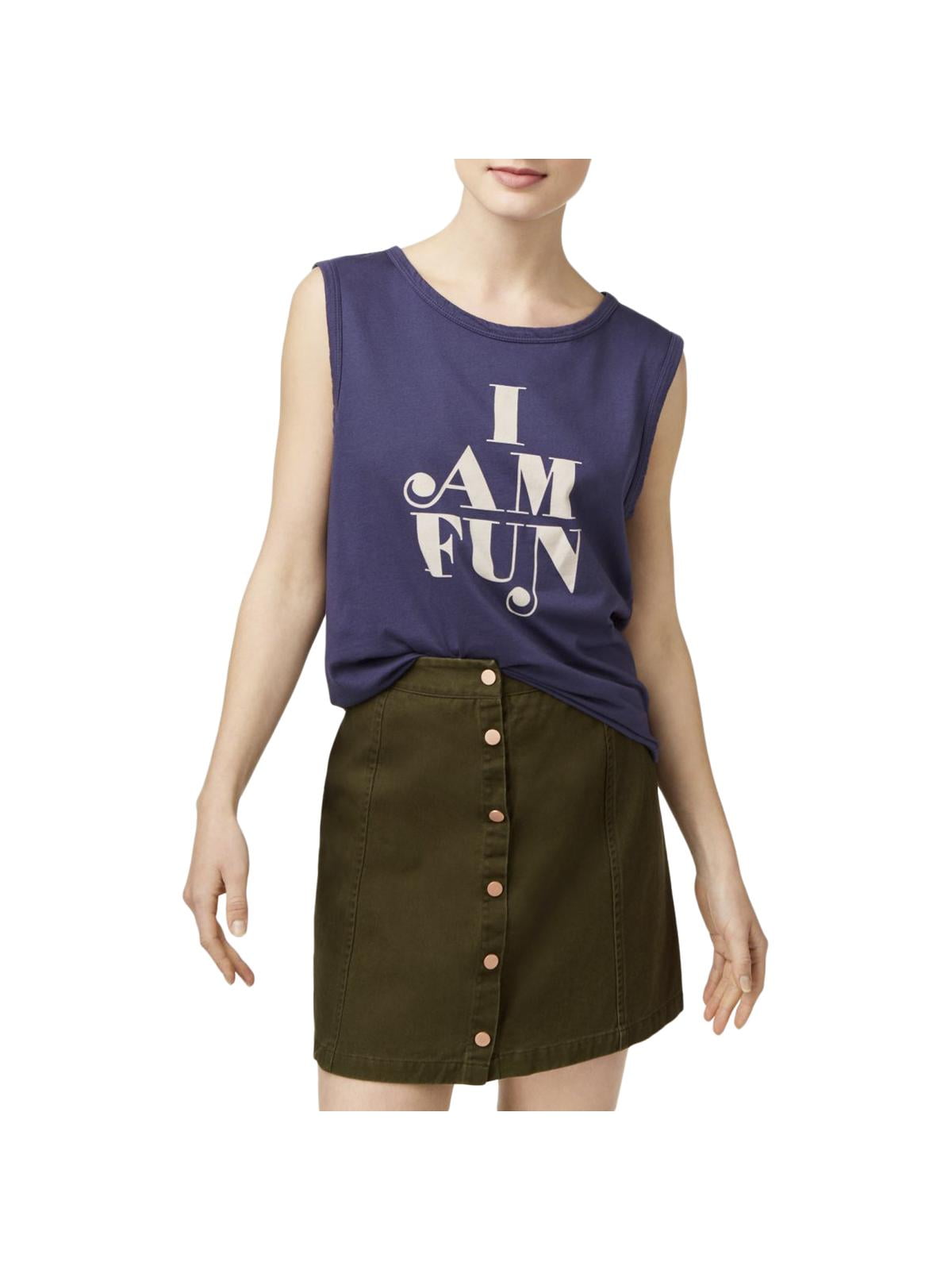 ban.do Womens I Am Fun Tank Top, Blue, Large - Walmart.com