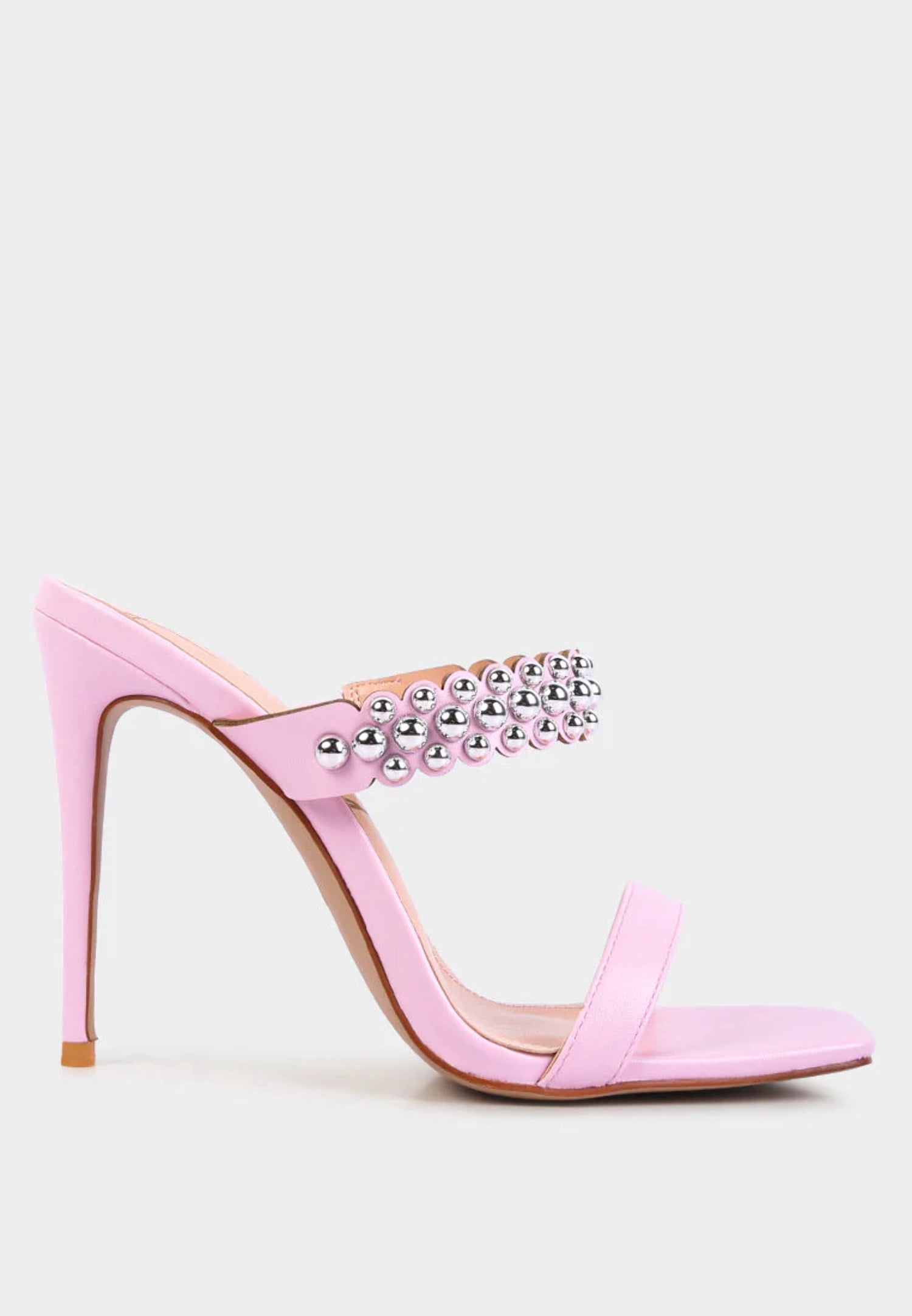 Bandy Stieletto Heel Metal Stud Sandals - Walmart.com