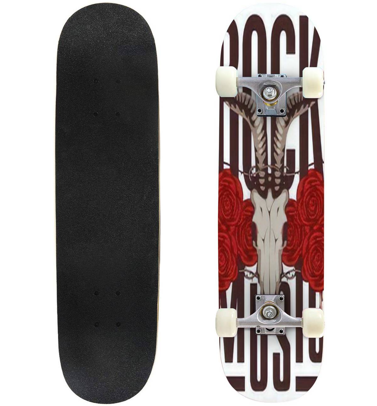 banner for music with goat and roses Outdoor Skateboard Longboards 31 ...