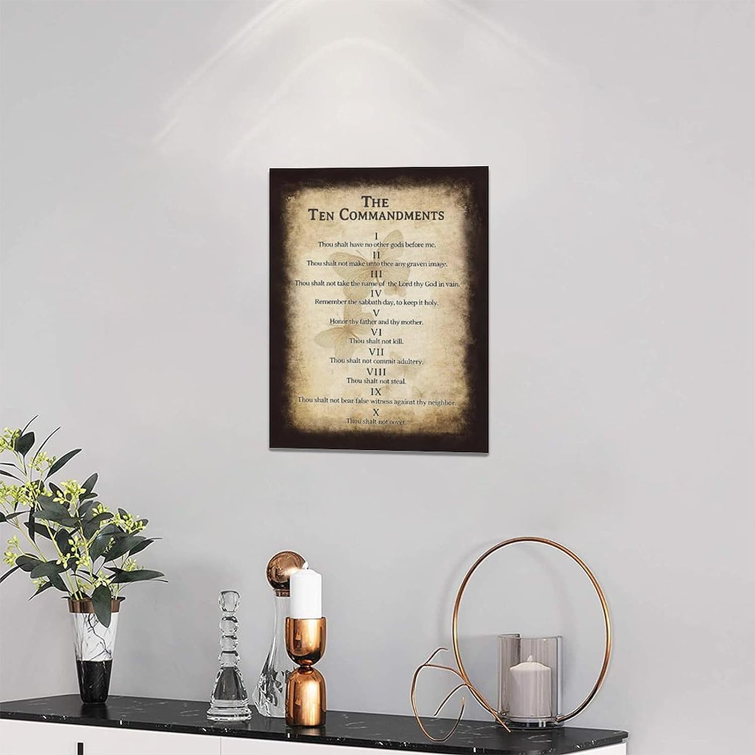 banonaty Ten Commandments Wall Art The 10 Commandments Pictures Wall ...