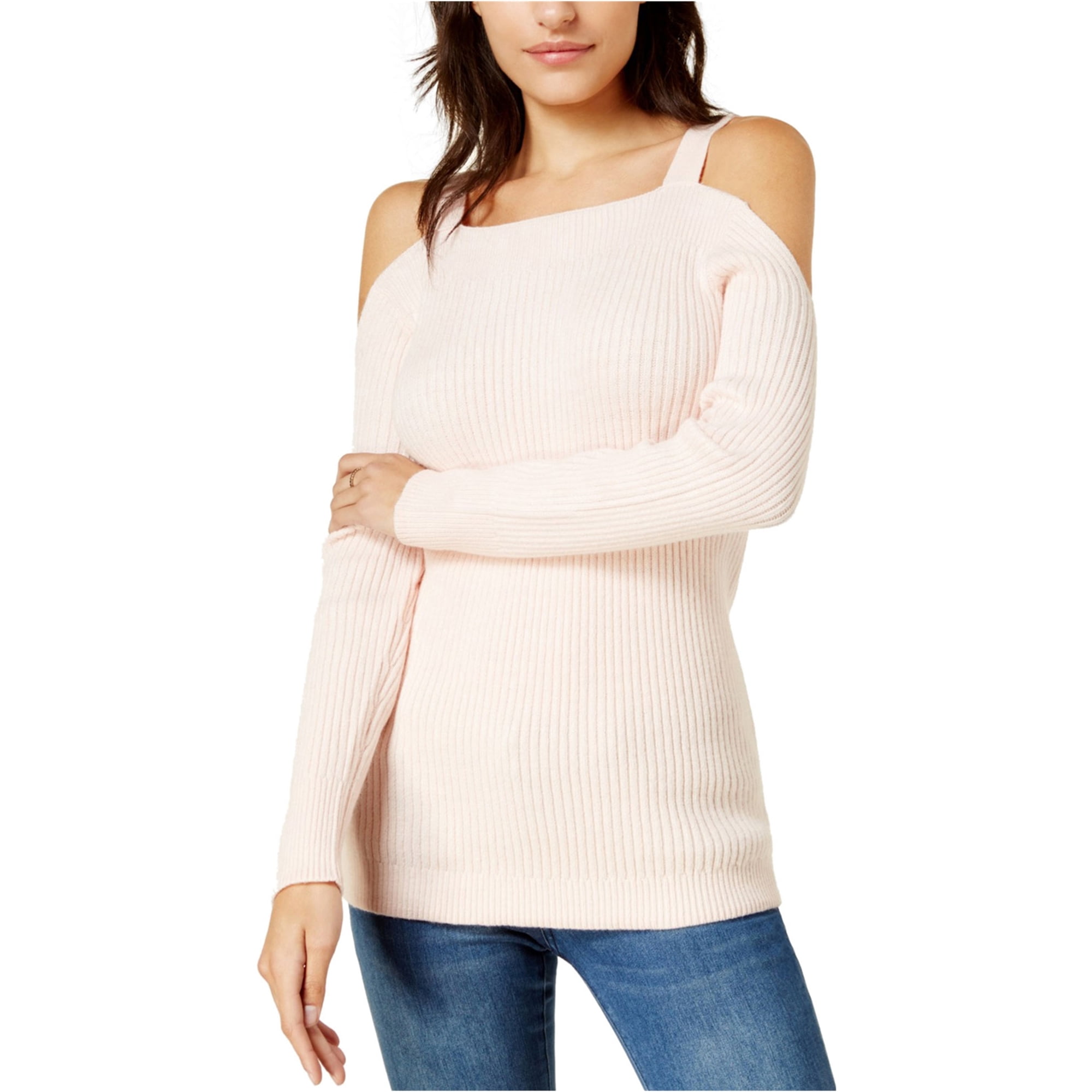 bar III Womens Cold-Shoulder Pullover Sweater, Pink, XX-Small - Walmart.com