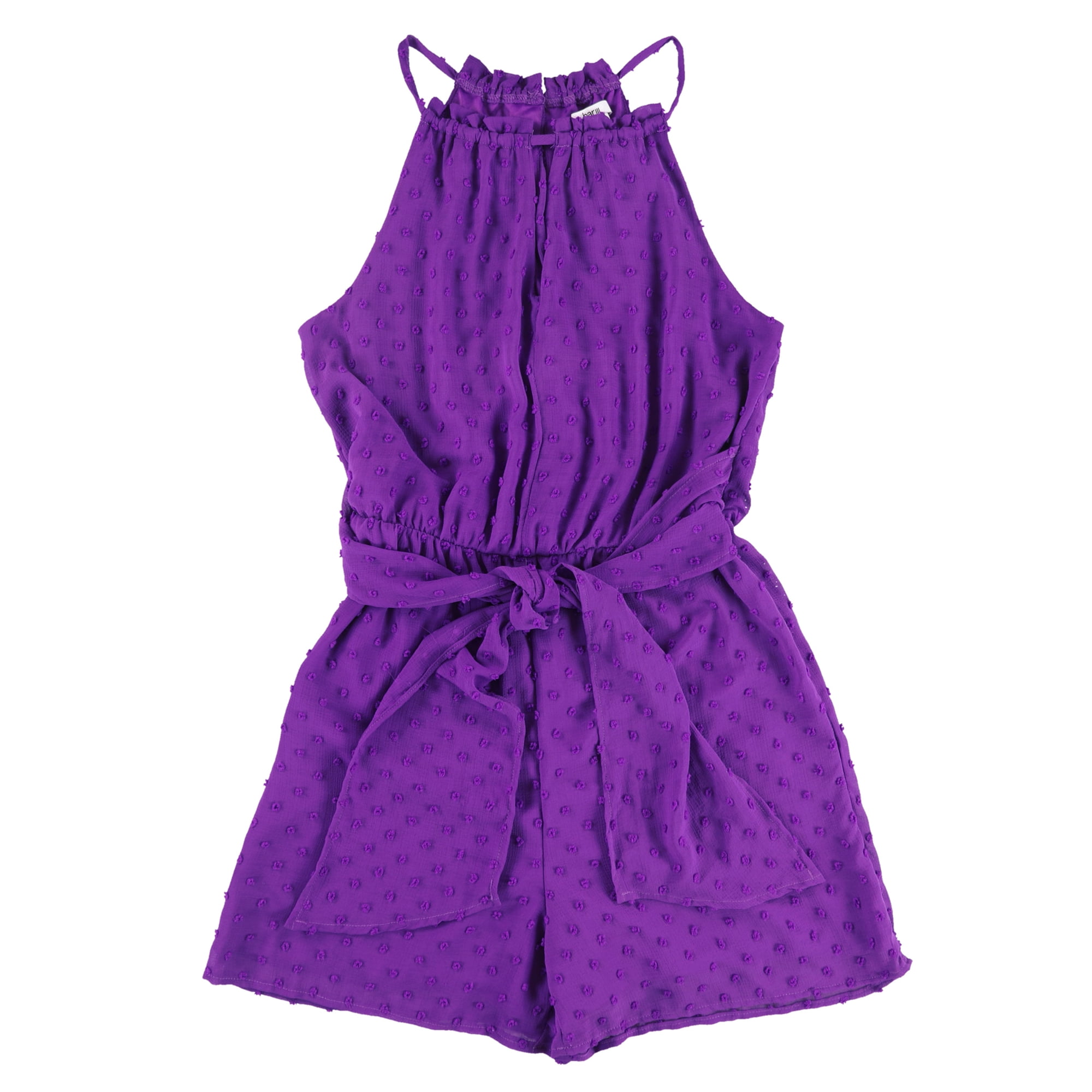bar III Womens Dot Halter Romper Jumpsuit, Purple, X-Large - Walmart.com