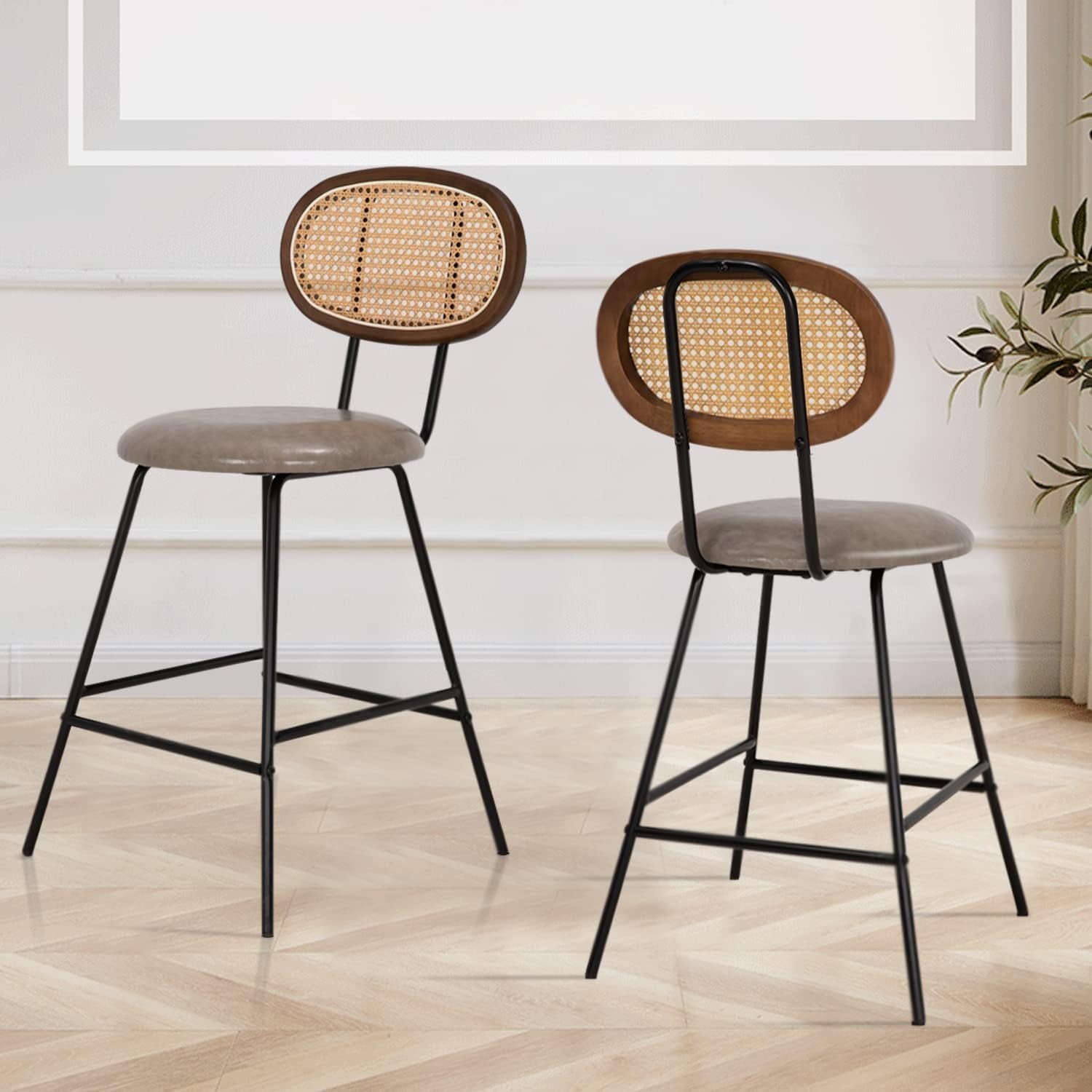 bar Stool Indoor Leather Bar Stools Counter Height Bar Stools with ...