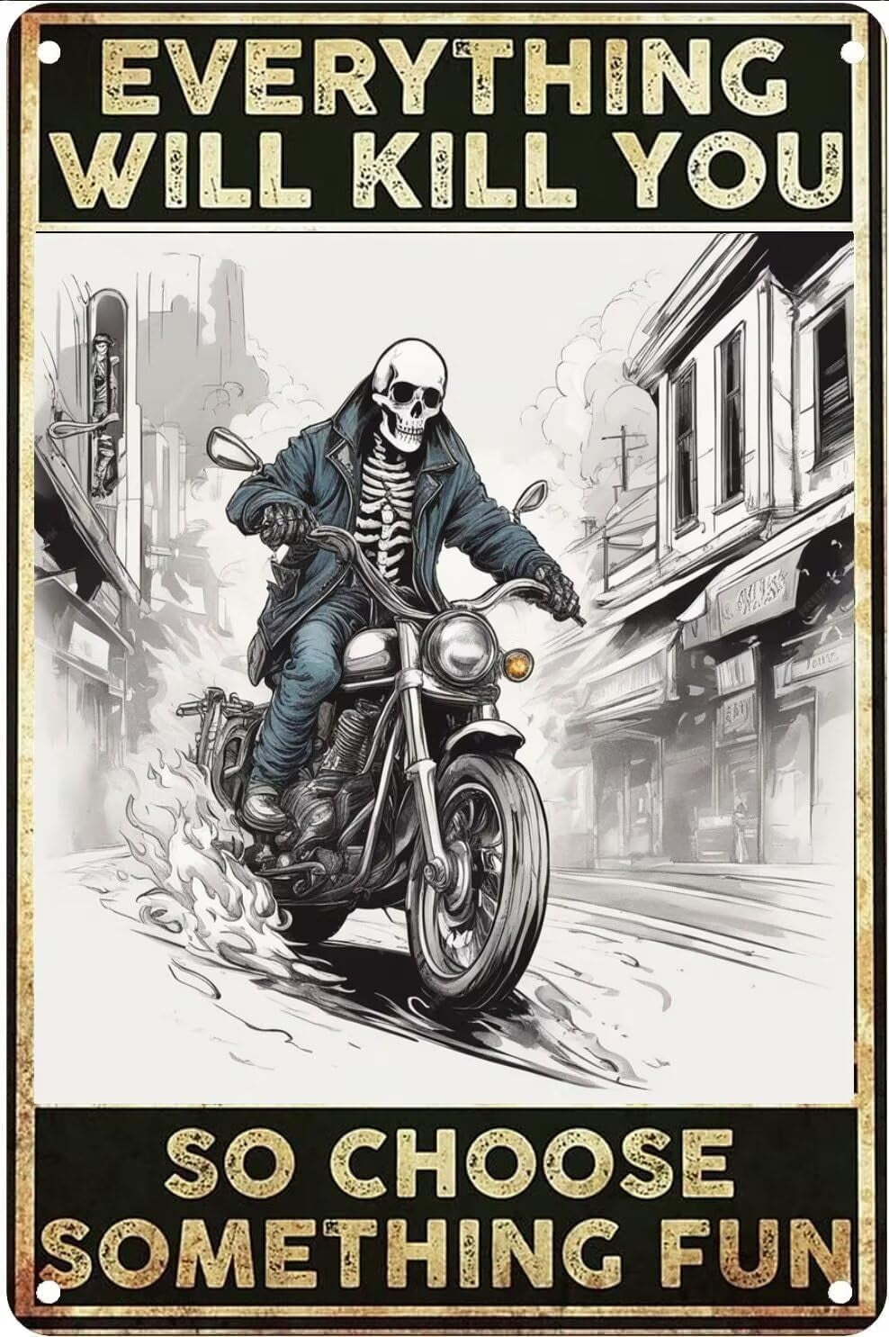 bar signs for home bar wall，funny signs"Everything Will Kill You So ...