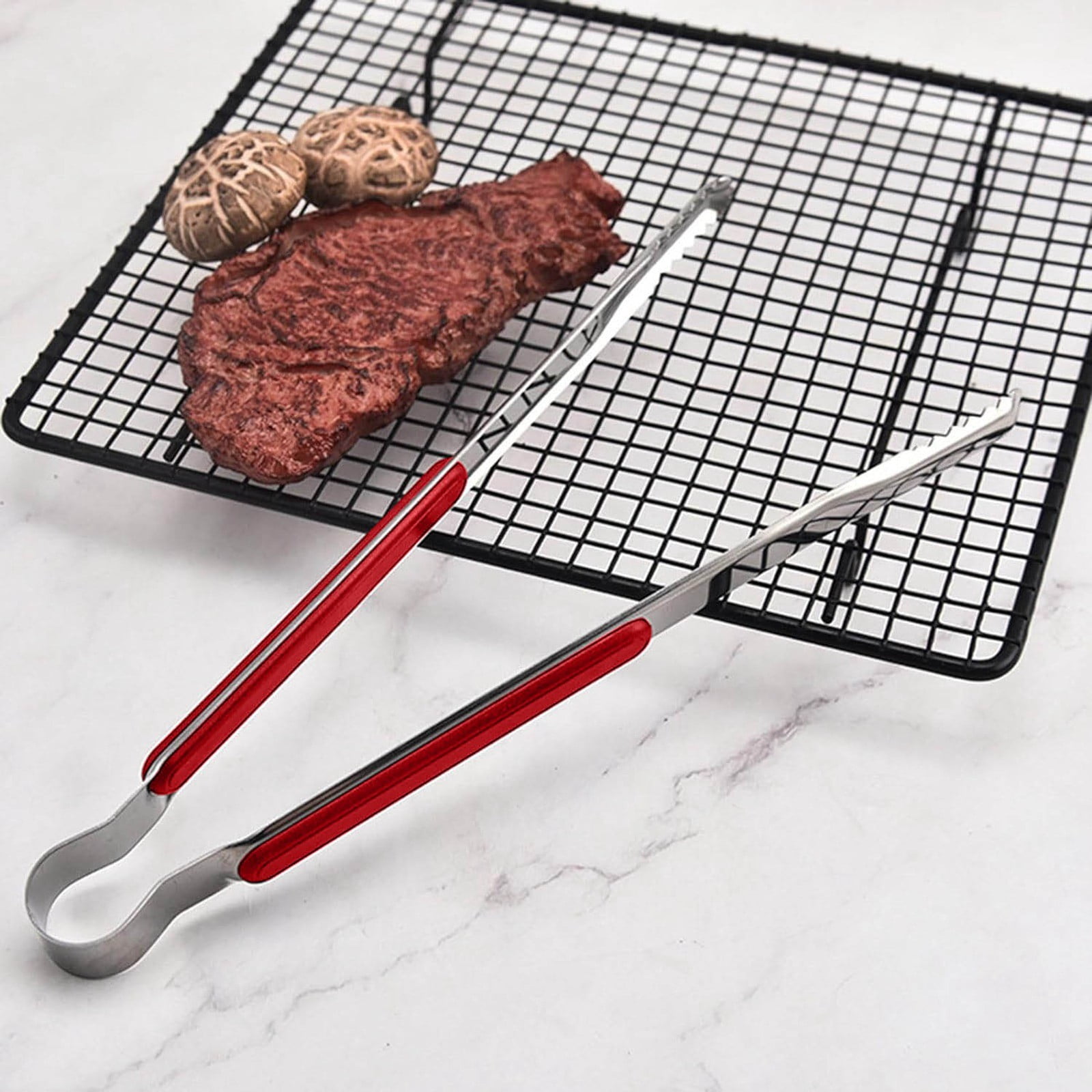 barbecue pits cooking tools party BBQ Tongs Stainless Steel Kitchen Aid ...