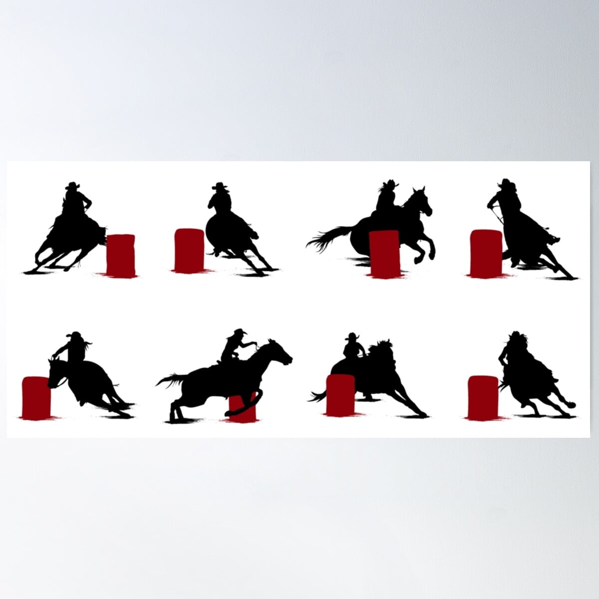 barrel racing Poster, 12x18 UNFRAMED - Walmart.com