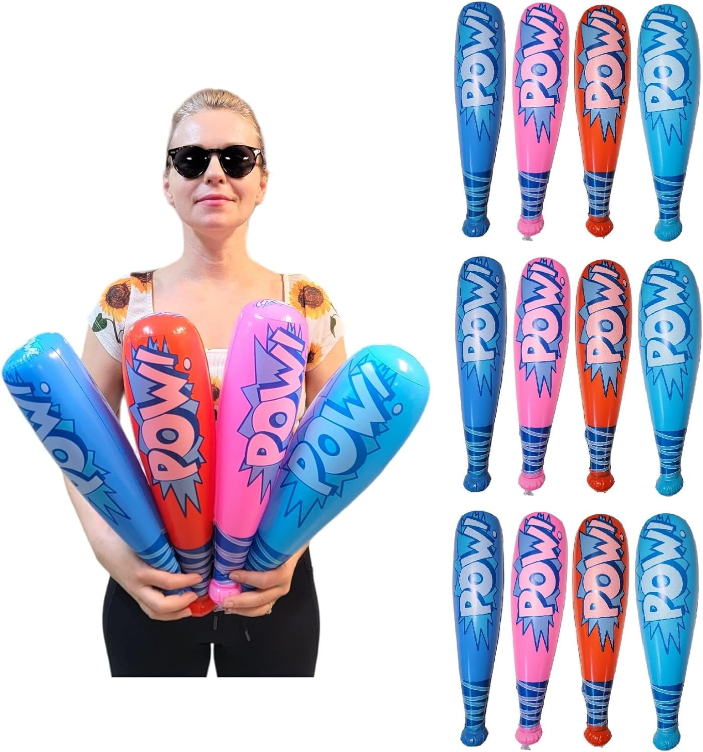 baseball bat inflatables - 4 colors - perfect for pool parties ...
