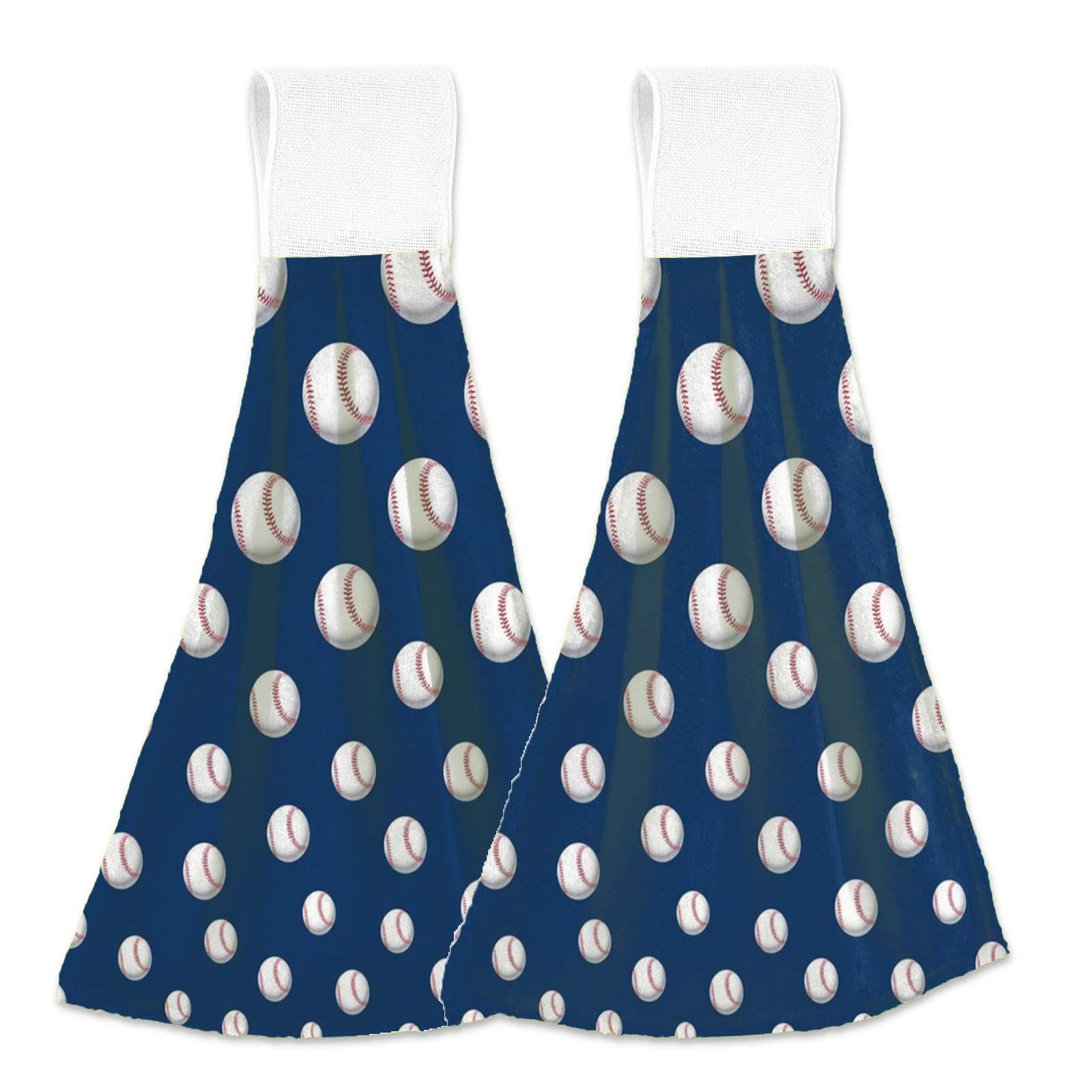 baseball softball ball Hanging Kitchen Hand Towels Sets with Loop Hand ...