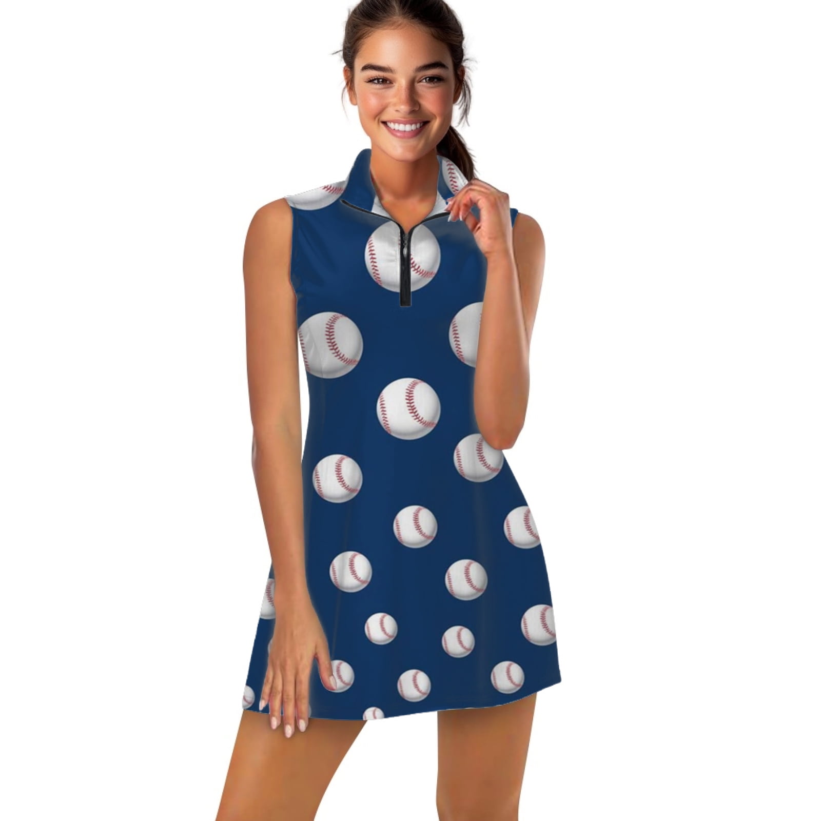 baseball softball ball Sports Dresses Women Tennis Dress with Separate ...