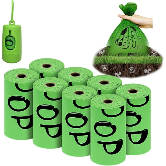 -based Poop Bags Rolls, ASTM D6400 & EN 13432 Compliant, 120 Poop Bags ...