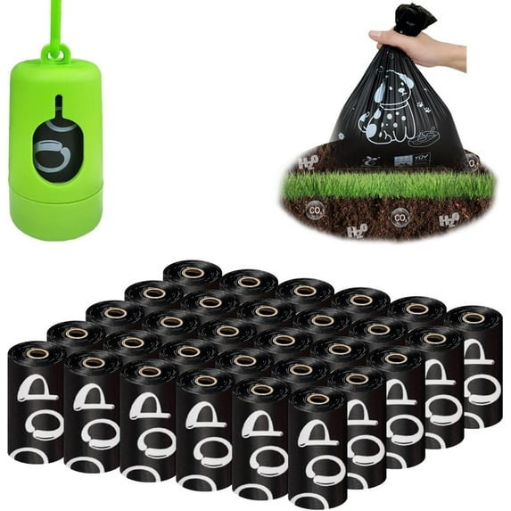 -based Poop Bags Rolls, ASTM D6400 & EN 13432 Compliant, 450 bag ...