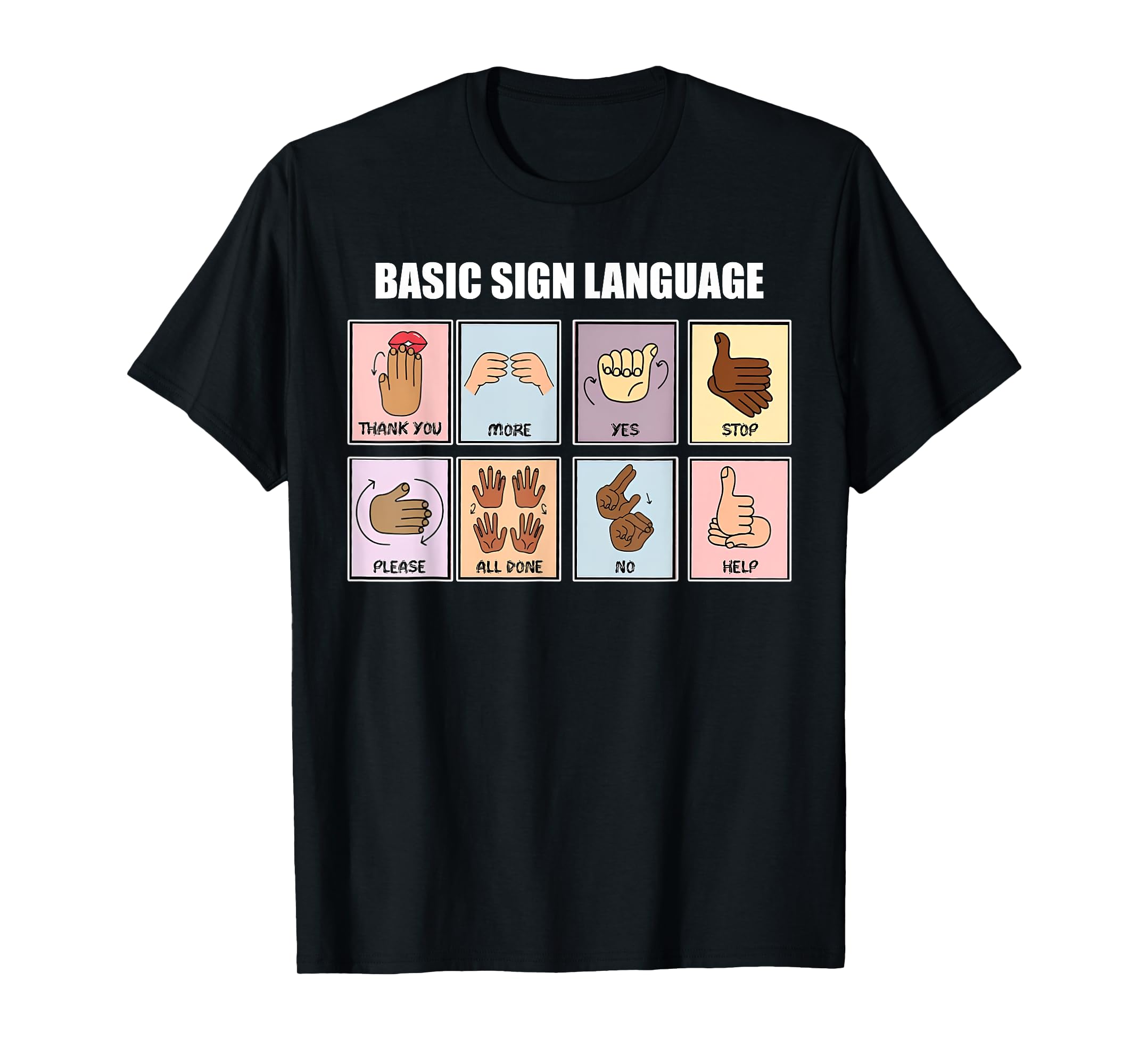basic sign language speech pathology aac sped teacher T-Shirt - Walmart.com