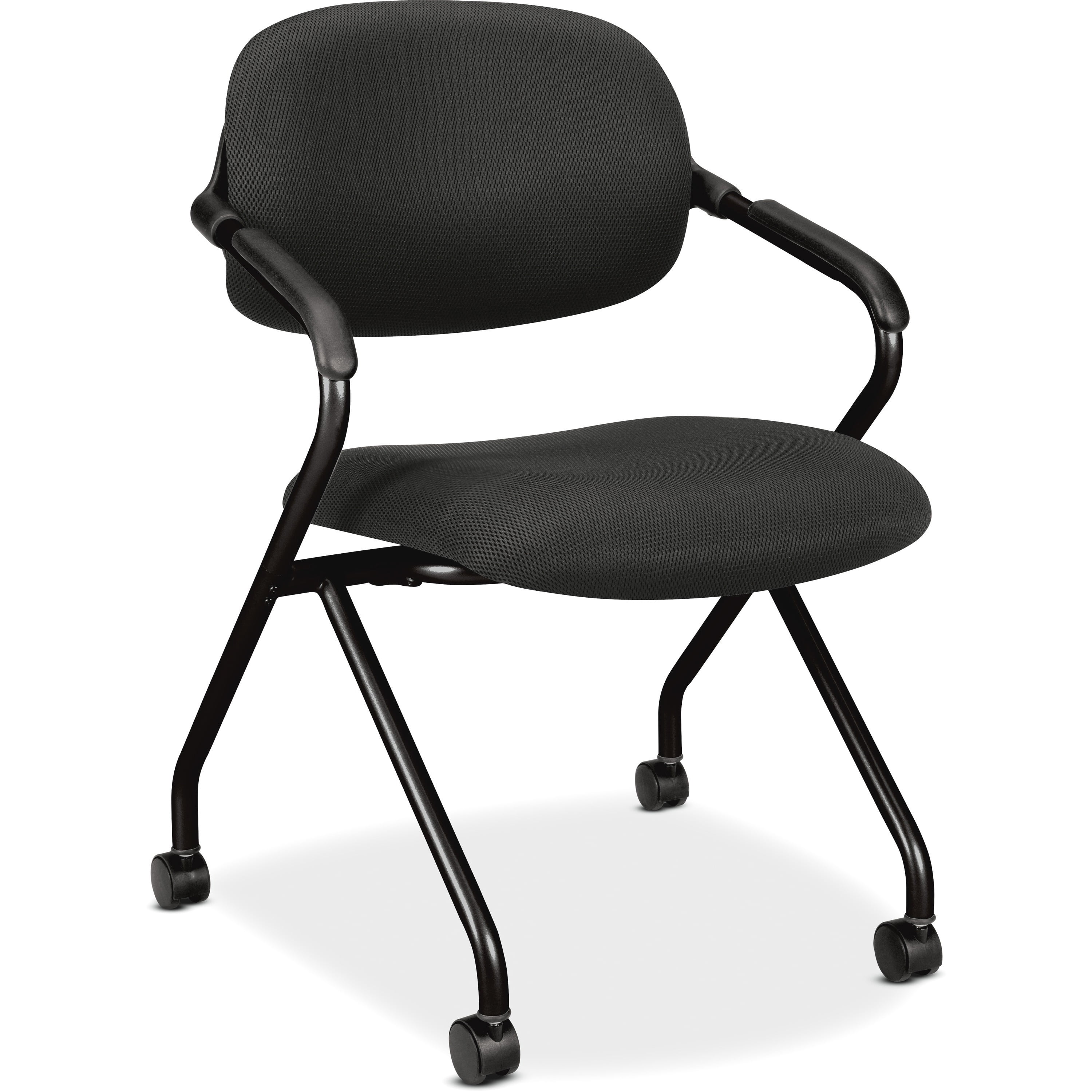 basyx VL303 Series Nesting Arm Chair, Black/Black - Walmart.com