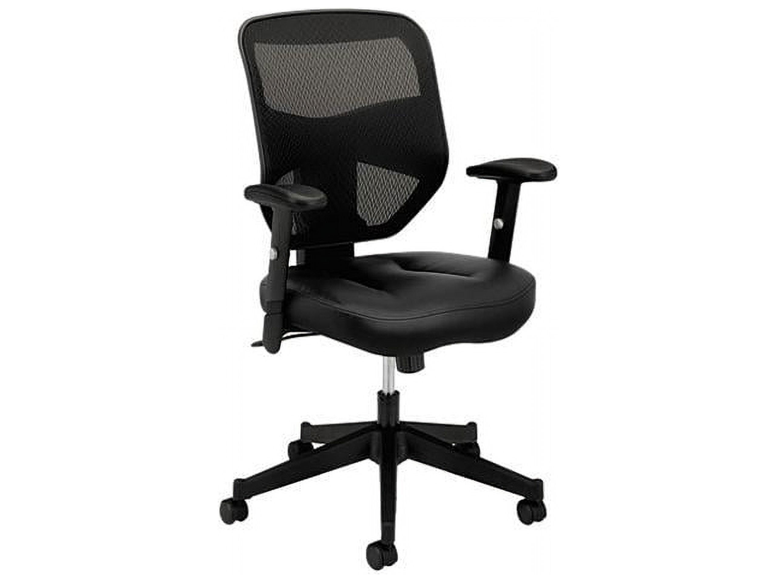 basyx VL531 Series High-Back Work Chair, Mesh Back, Padded Mesh Seat ...