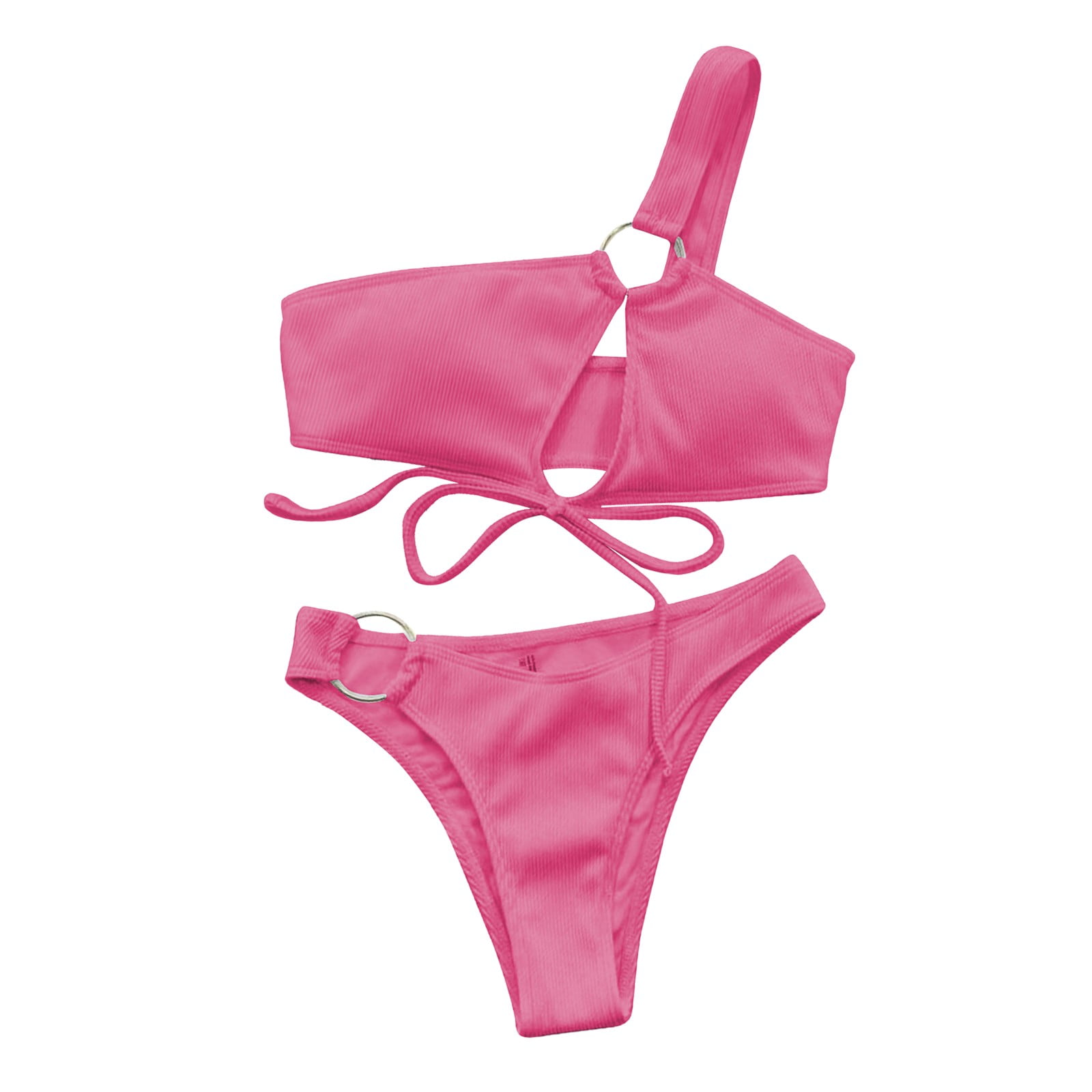 Bathing Suits Womens High Waisted Bikini Sets High Cut Swimsuit Ribbed