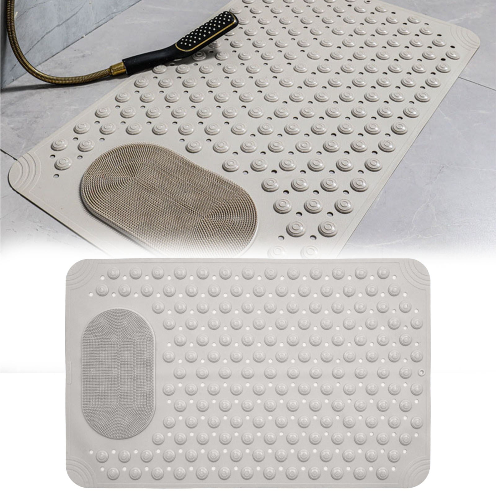 bathroom rugs,Foot Scrubber Shower Mat With Pumice Feet Scrub Stone ...