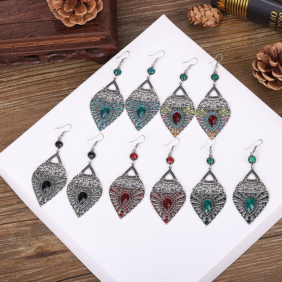 batmeuy 1 Pair Drop Earrings Ethnic Style Fashion Jewelry Alloy ...