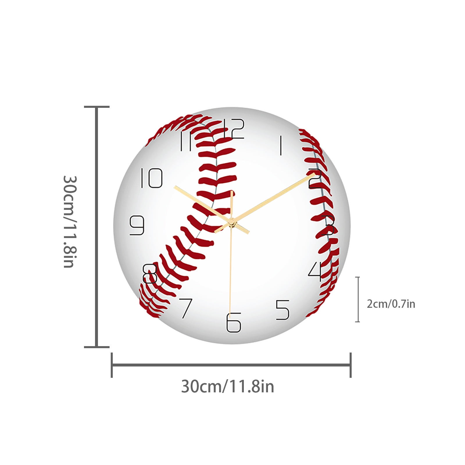 battery clock girls bedroom decor marvel clocks for kids Round baseball ...