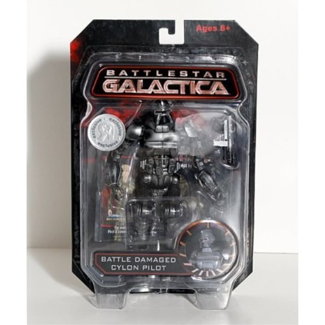 battlestar galactica exclusive action figure battle damaged cylon pilot ...