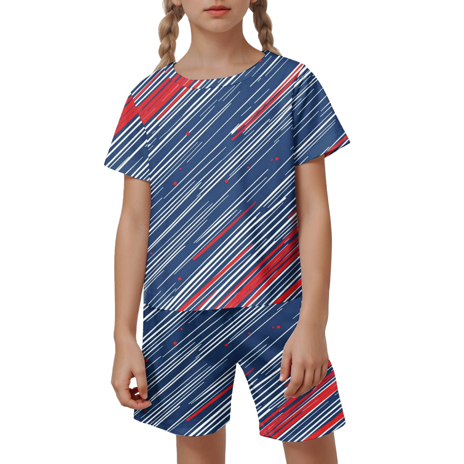bbyeadc 4th Of July Pajama Sets for Toddler Girls Loose Patriotic ...
