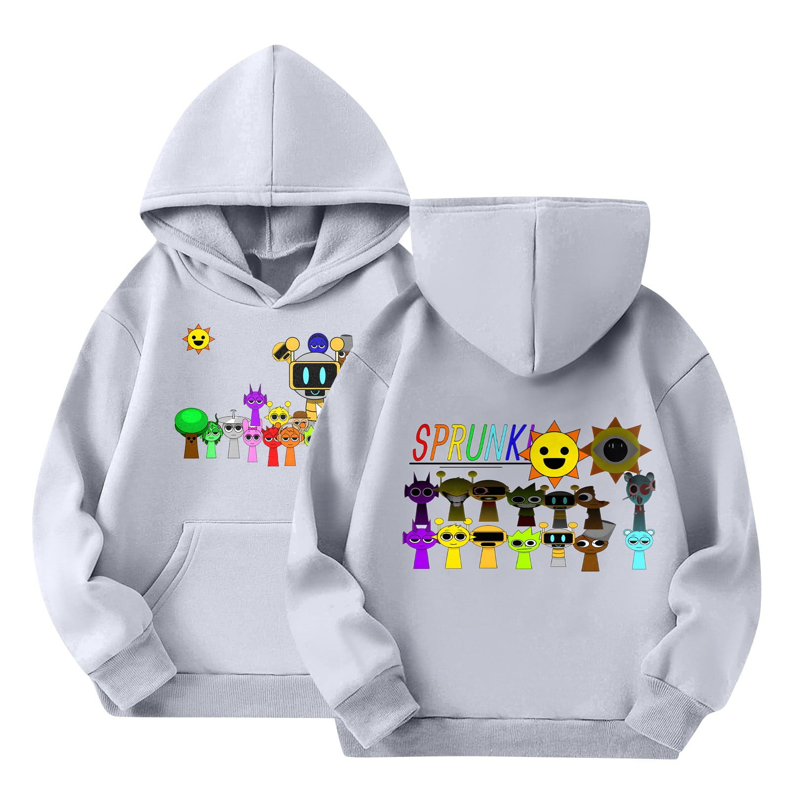 bbyeadc Boys Sprunki Hoodie Soft Casual Pullover Tops Long Sleeve ...