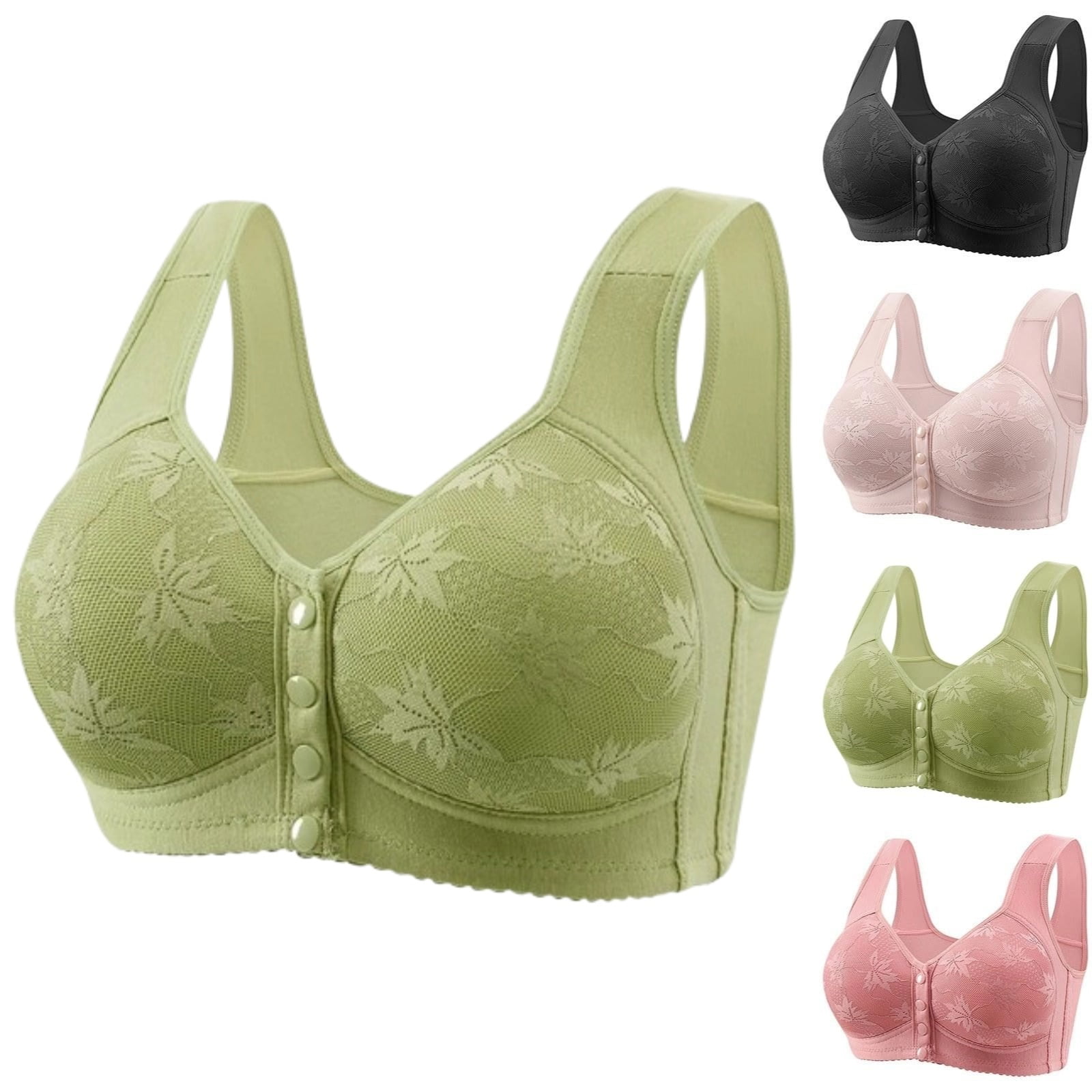 bbyeadc Daisy Bras for Older Women,Front Closure Bras for Women,No ...