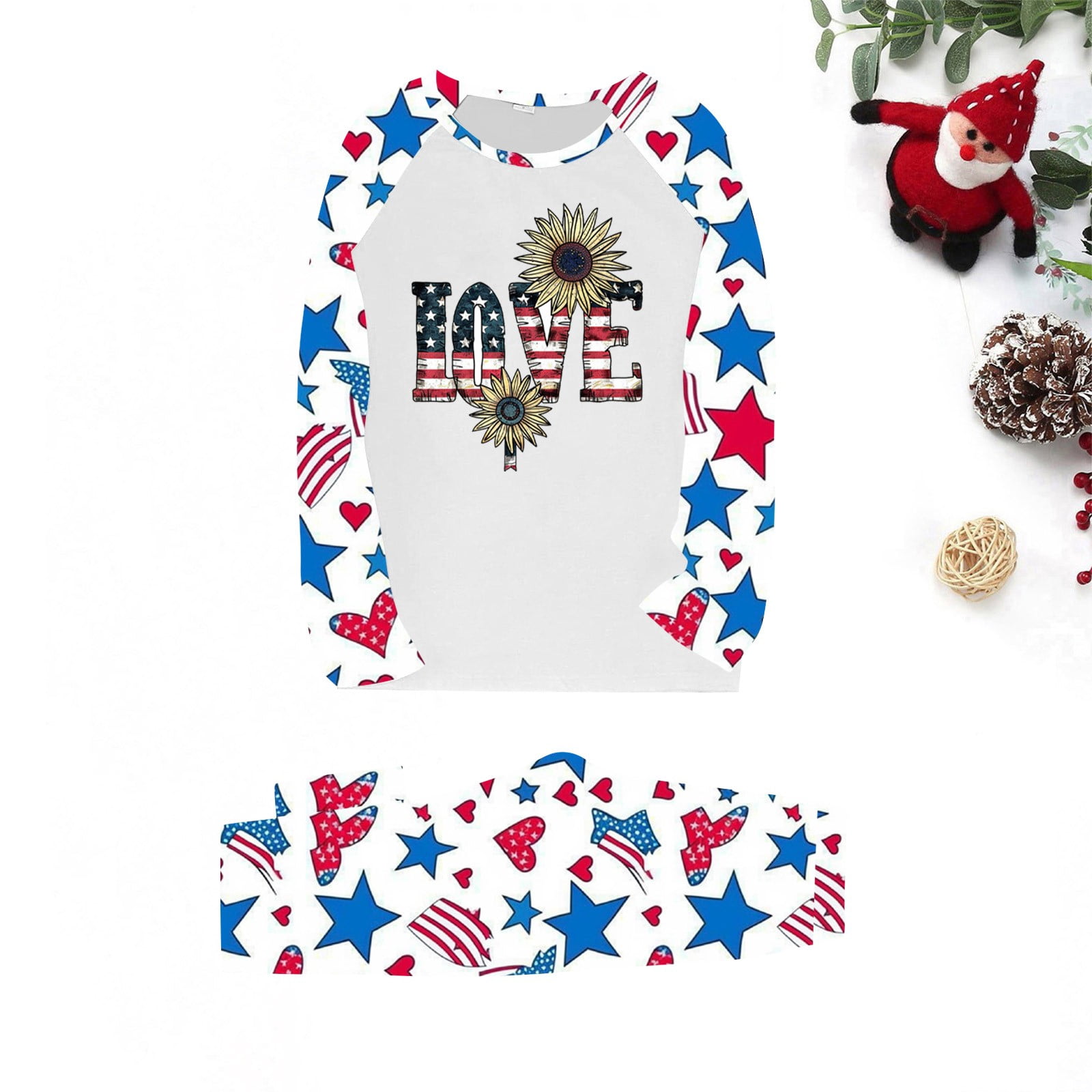 bbyeadc Fourth of July Matching Outfits Pjs Sets for Men Comfy ...