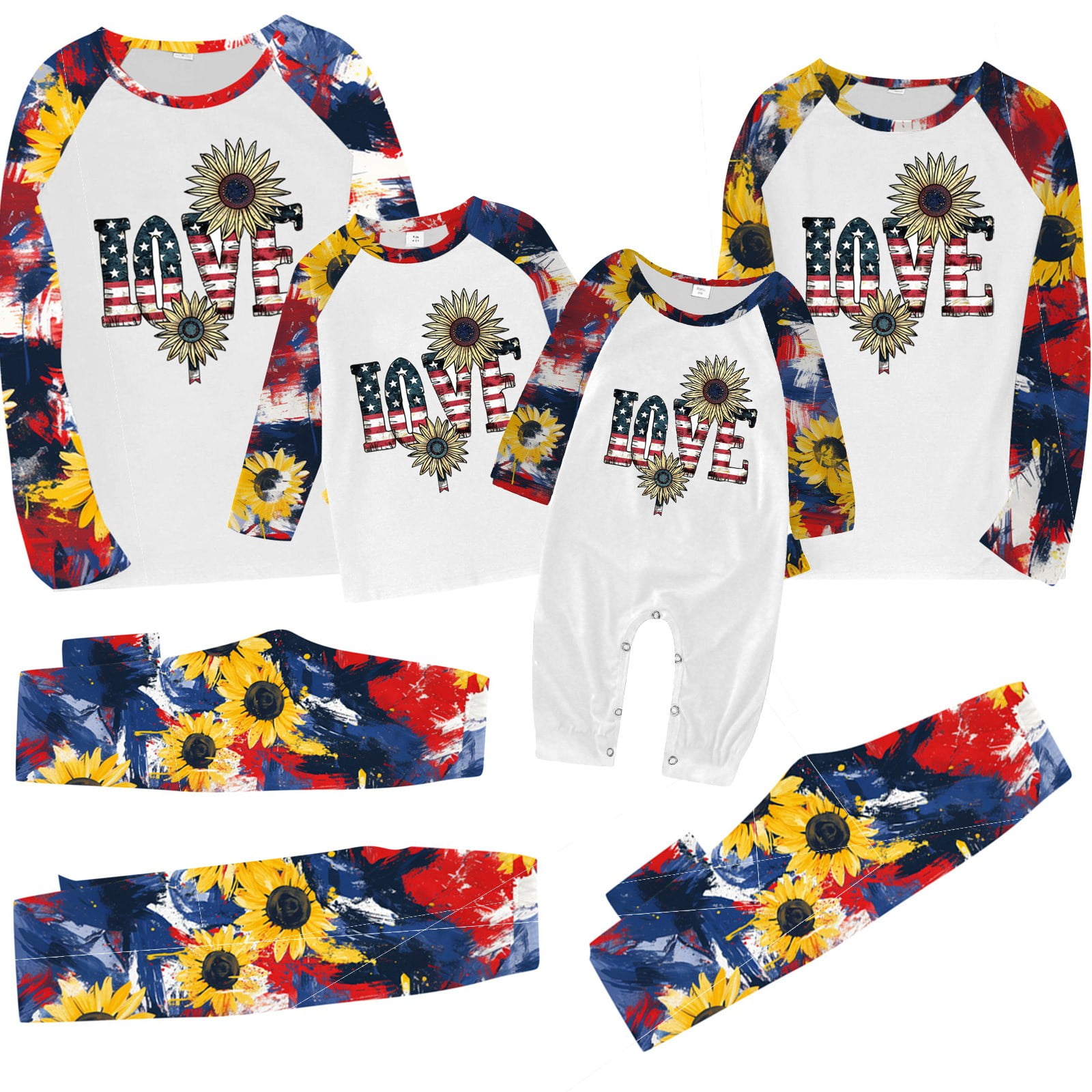 bbyeadc Fourth of July Matching Outfits Pjs Sets for Women Breathable ...
