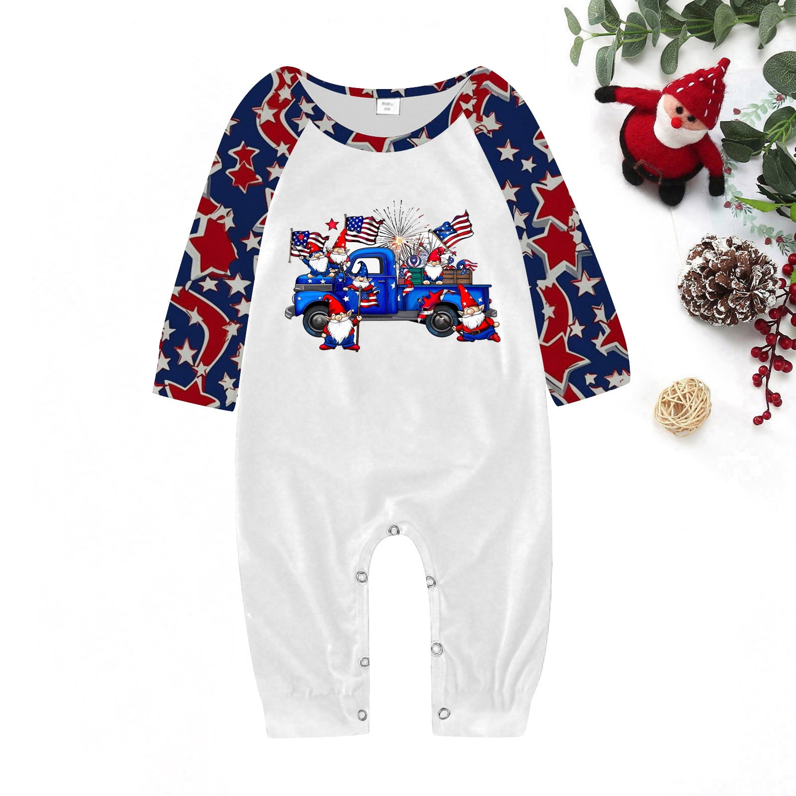 bbyeadc Fourth of July Matching Pajamas for Baby Breathable Patriotic ...