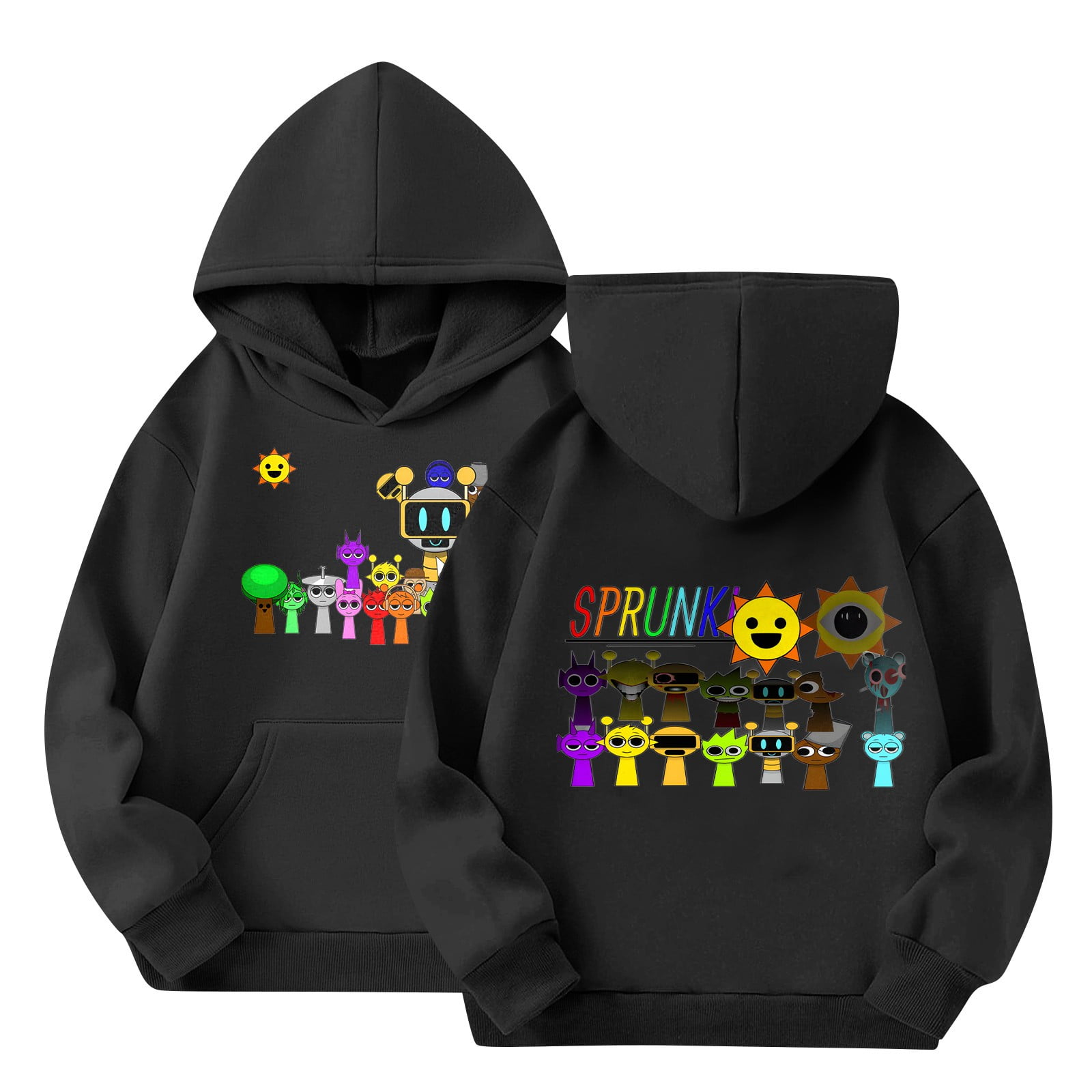 bbyeadc Girls Sprunki Music Game Hoodie Soft Casual Pullover Hoodie ...