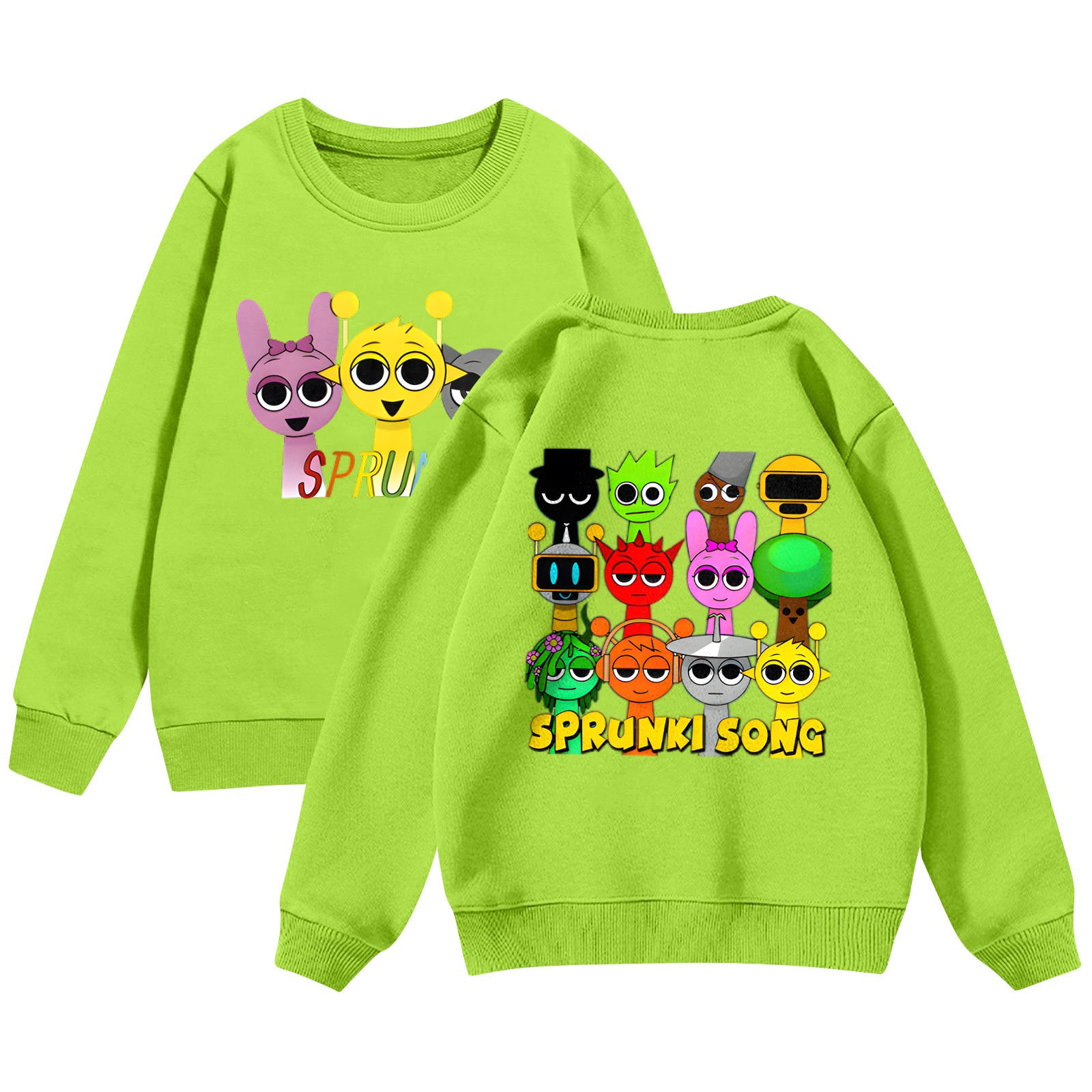 bbyeadc Girls Sprunki Sweatshirt Soft Casual Pullover Tops Long Sleeve ...