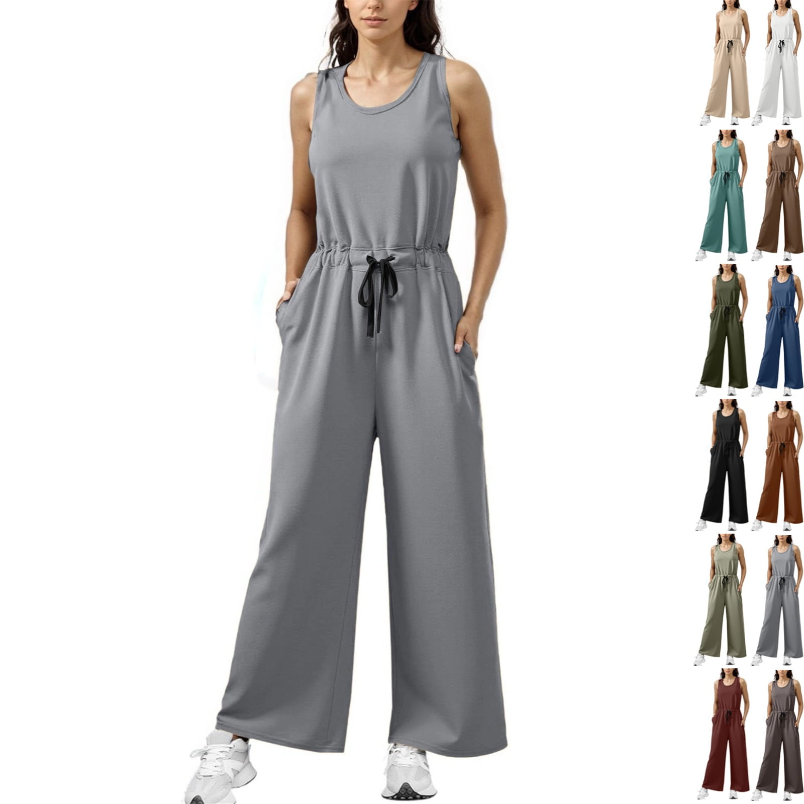 bbyeadc Oversized Rompers for Women 2025 Lounge Jumpsuits Strap ...