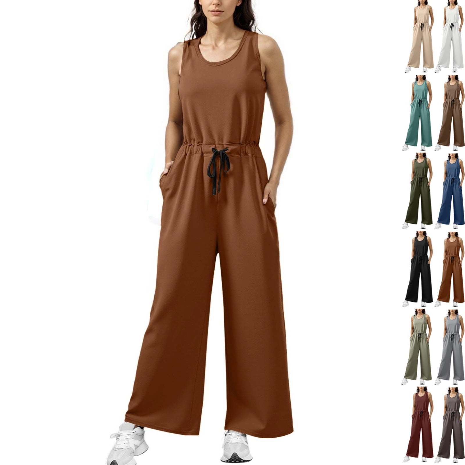 bbyeadc Plus Size Rompers for Women 2025 Casual Comfy Jumpsuits Strap ...