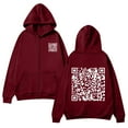 bbyeadc Mens Unisex Qr Code Hoodie Long Sleeve Humorous Hidden Mesage ...