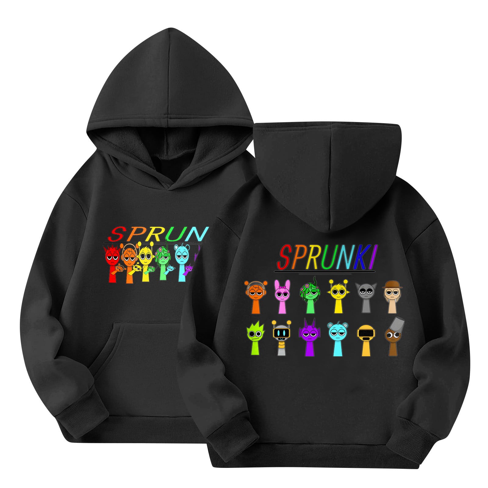 bbyeadc Sprunki Music Game Hoodie for Boy Casual Cute Pullover ...