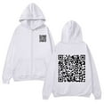 bbyeadc White Qr Code Hoodie Unisex 11-12 Years Zipper Scannable Qr ...