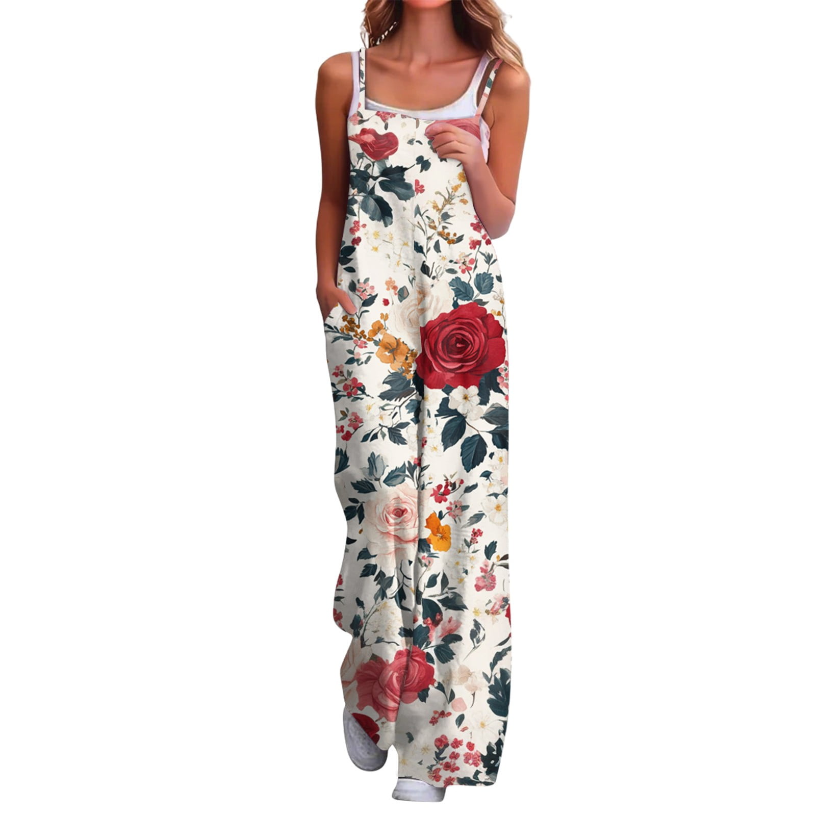 bbyeadc Womens Boho Jumpsuits, Rompers & Overalls Comfy Holiday Wide ...