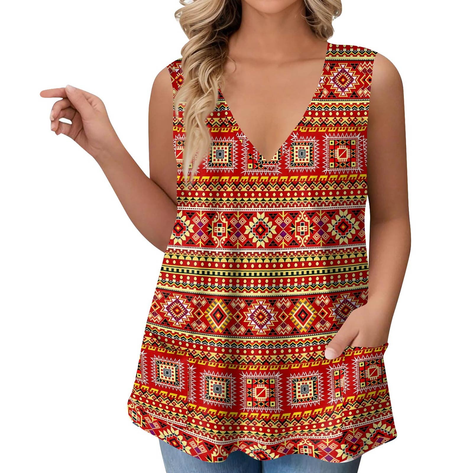 bbyeadc Womens Plus Size Tank Tops Loose Fit Soft Tee Tank Tops Casual ...